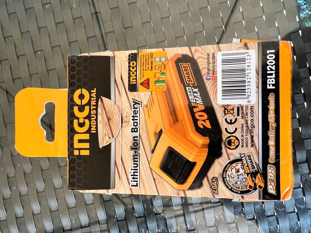 Ingco 20v 2.0Ah battery for cordless power tools - brand new, Furniture ...