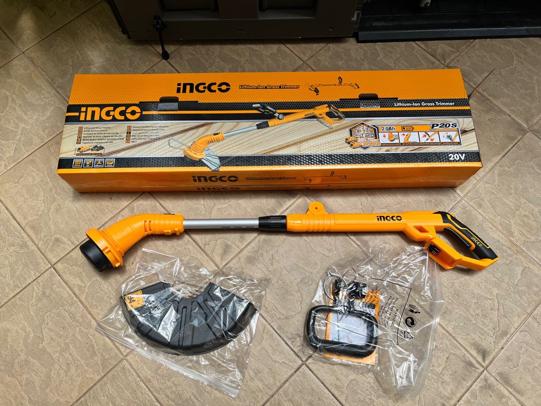 Ingco 20v cordless yard lawn trimmer / mower / weedwhacker - brand new ...