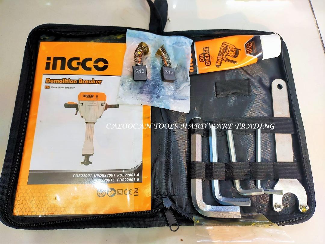 INGCO 2200W Demolition Breaker/Jack Hammer with Anti-Vibration System ...