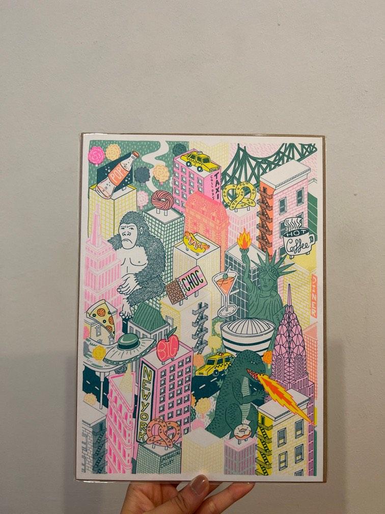 Jacqueline Colley Risograph : New York City (A4), Hobbies & Toys ...