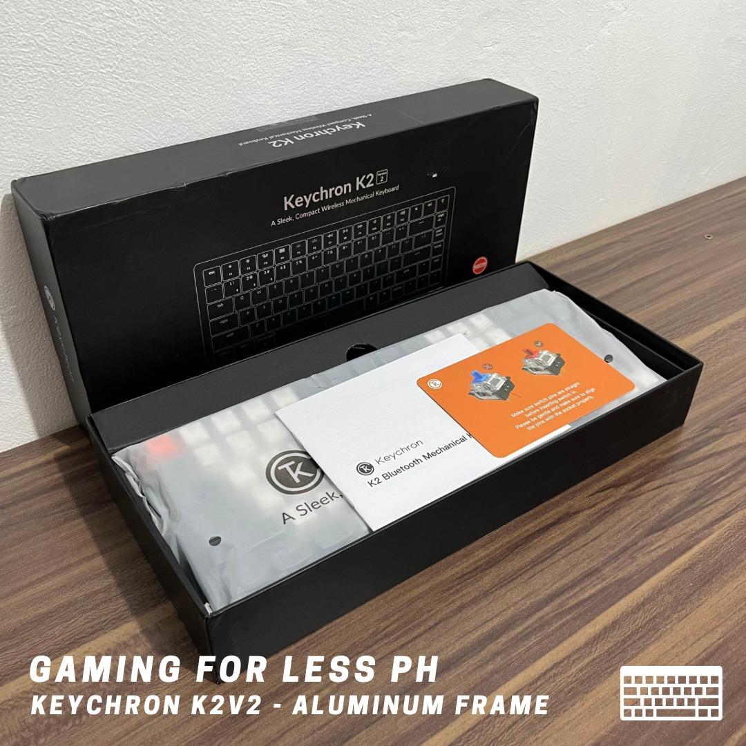 KEYCHRON K2V2 w/ Aluminum Frame Wireless Mechanical Compact Gaming RGB ...