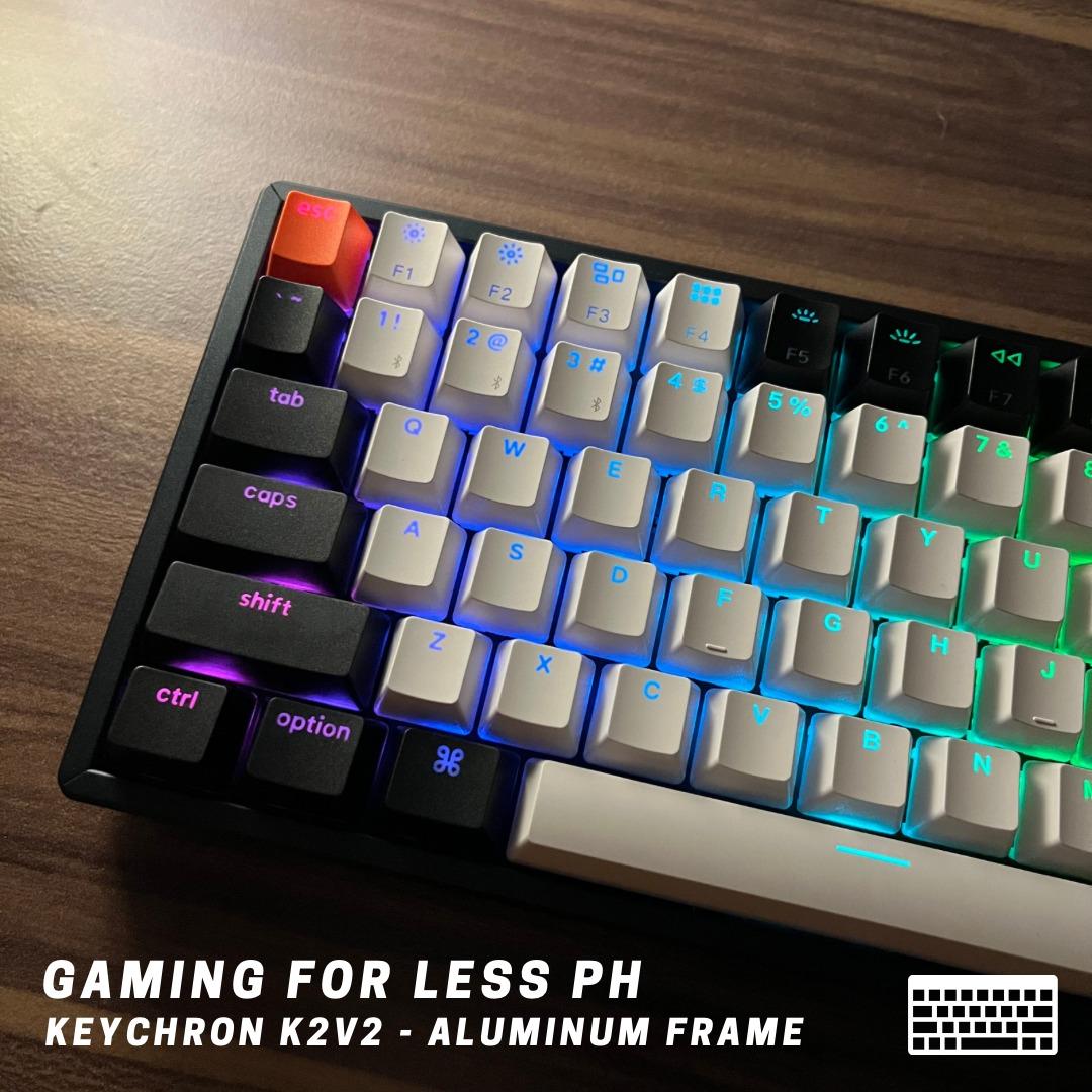 KEYCHRON K2V2 w/ Aluminum Frame Wireless Mechanical Compact Gaming RGB ...
