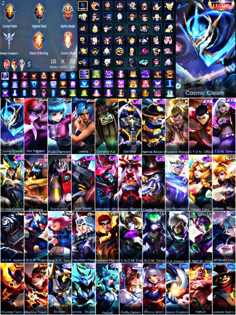 Legend Gusion x KOF Chou Mobile Legends Account (Many Limited Epic ...