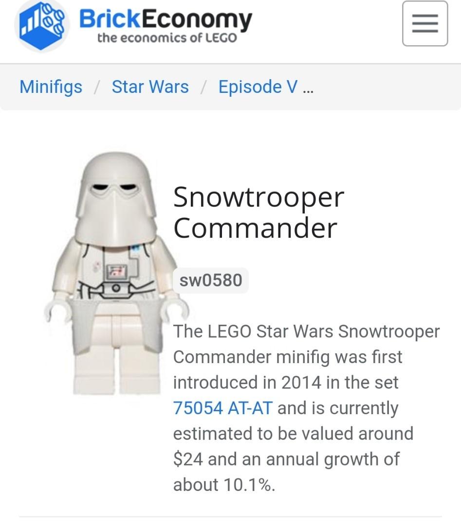 Lego Star Wars 75054 Snowtroopers and Snowtrooper Commander, Hobbies ...
