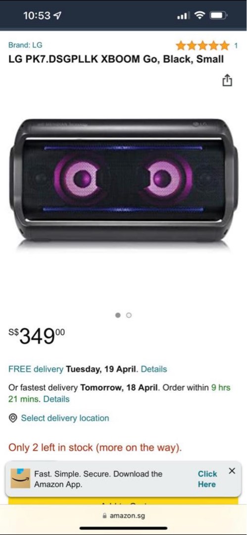 LG Bluetooth Speaker, Audio, Portable Audio Accessories on Carousell