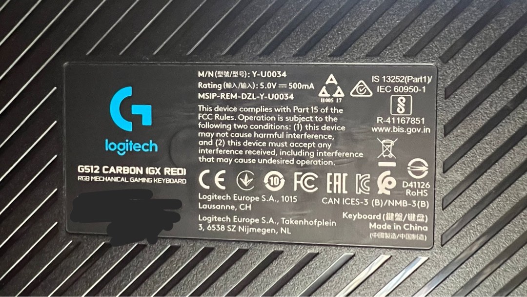 Logitech G512 Carbon, Computers & Tech, Parts & Accessories, Computer ...