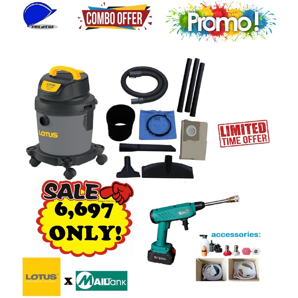 Lotus 6 Gal Wet / Dry Vacuum Cleaner + Blower Cleaner & Mailtank ...