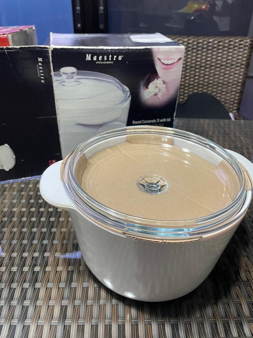 Maestro Vitoceramic Casserole with Lid 3L, Furniture & Home Living ...