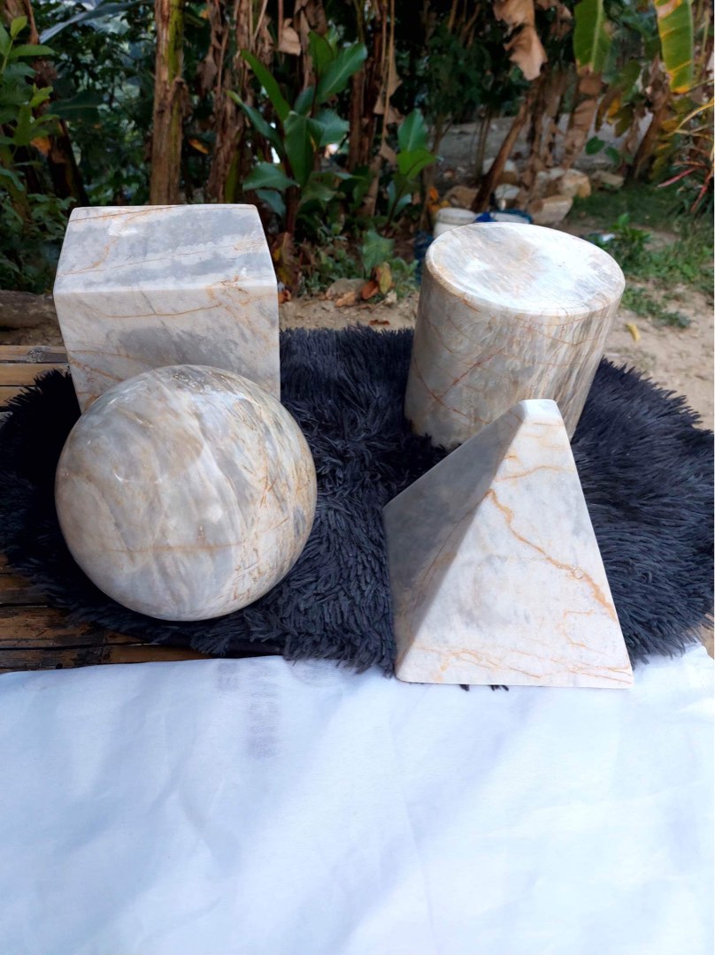 Marble Decor Geometric Shapes set, Furniture & Home Living, Home Decor ...