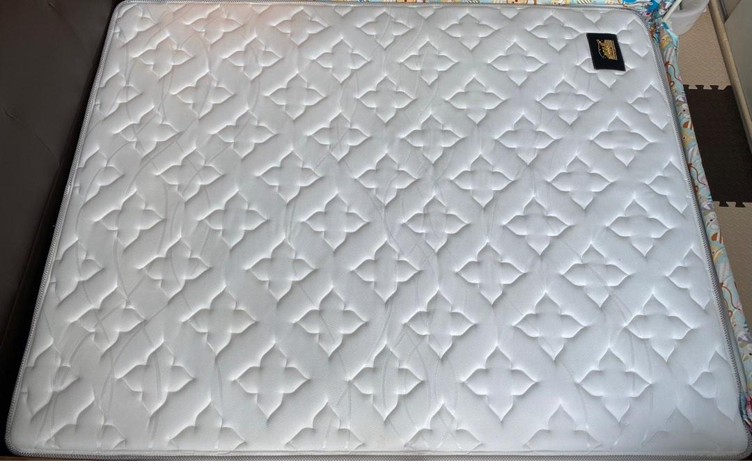 Max Coil Queen size mattress plus original bed frame with storage ...