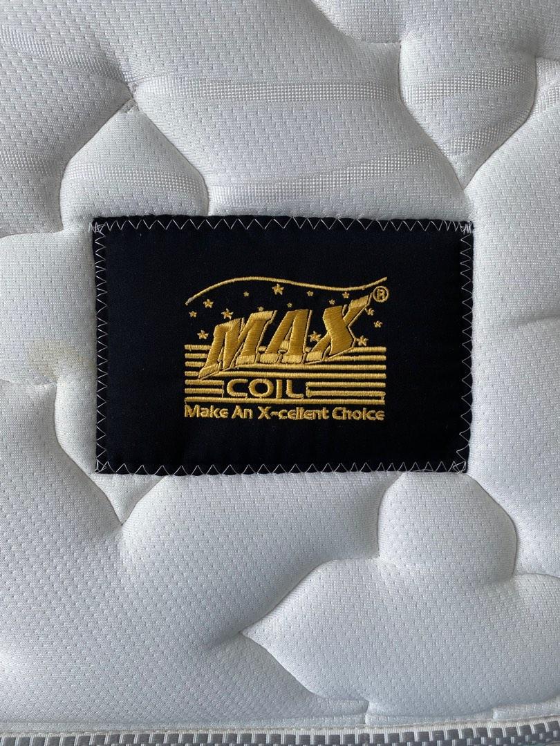 Max Coil Queen size mattress plus original bed frame with storage ...