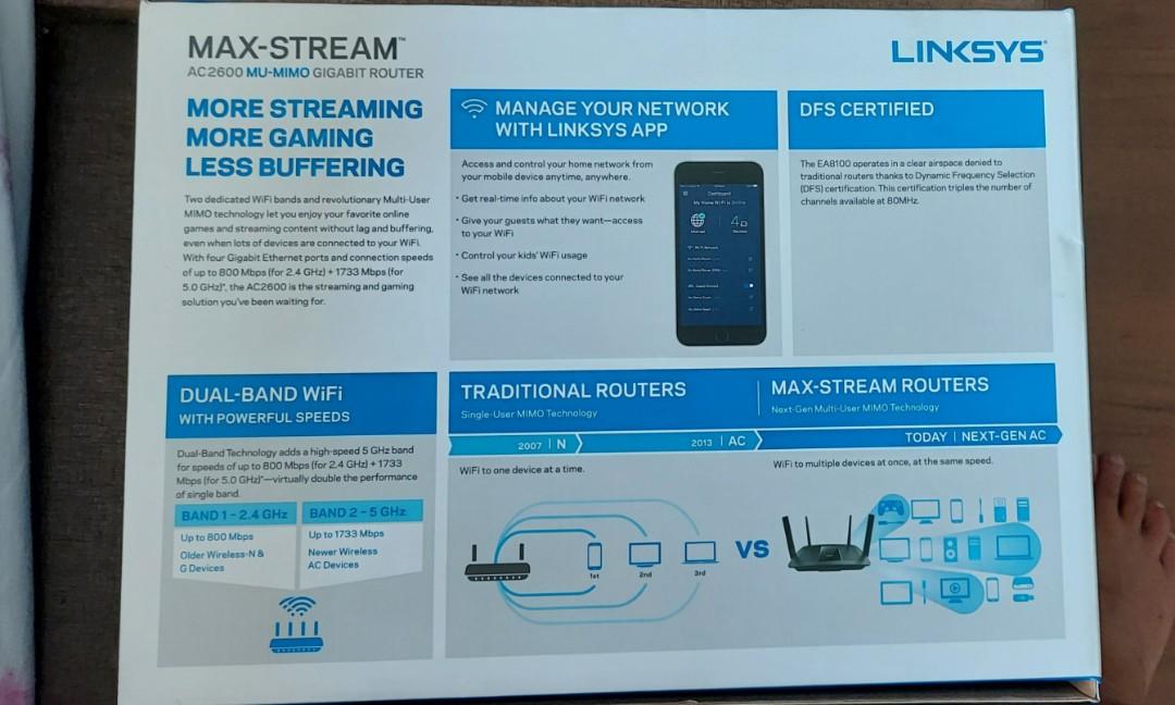 Max-Stream AC2600 MU-MIMO Gigabit Router, Computers & Tech, Parts ...