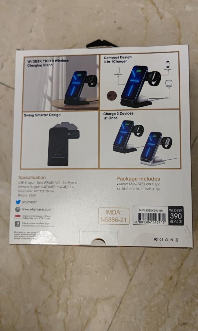 Mazer Trio Swing 3 wi.desk 390 wireless charger, Mobile Phones ...