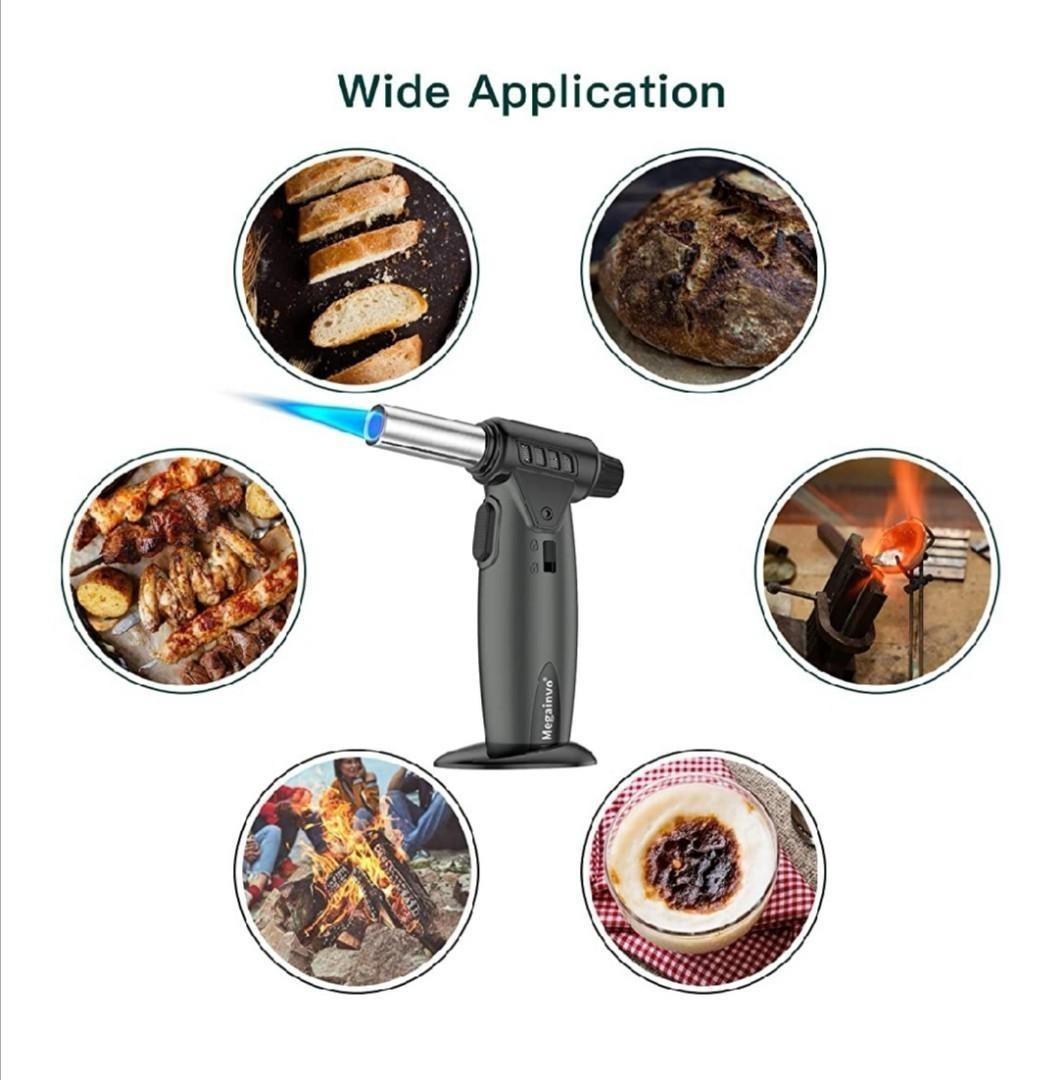Megainvo Butane Torch Kitchen Torch Lighter Culinary Butane Torch ...