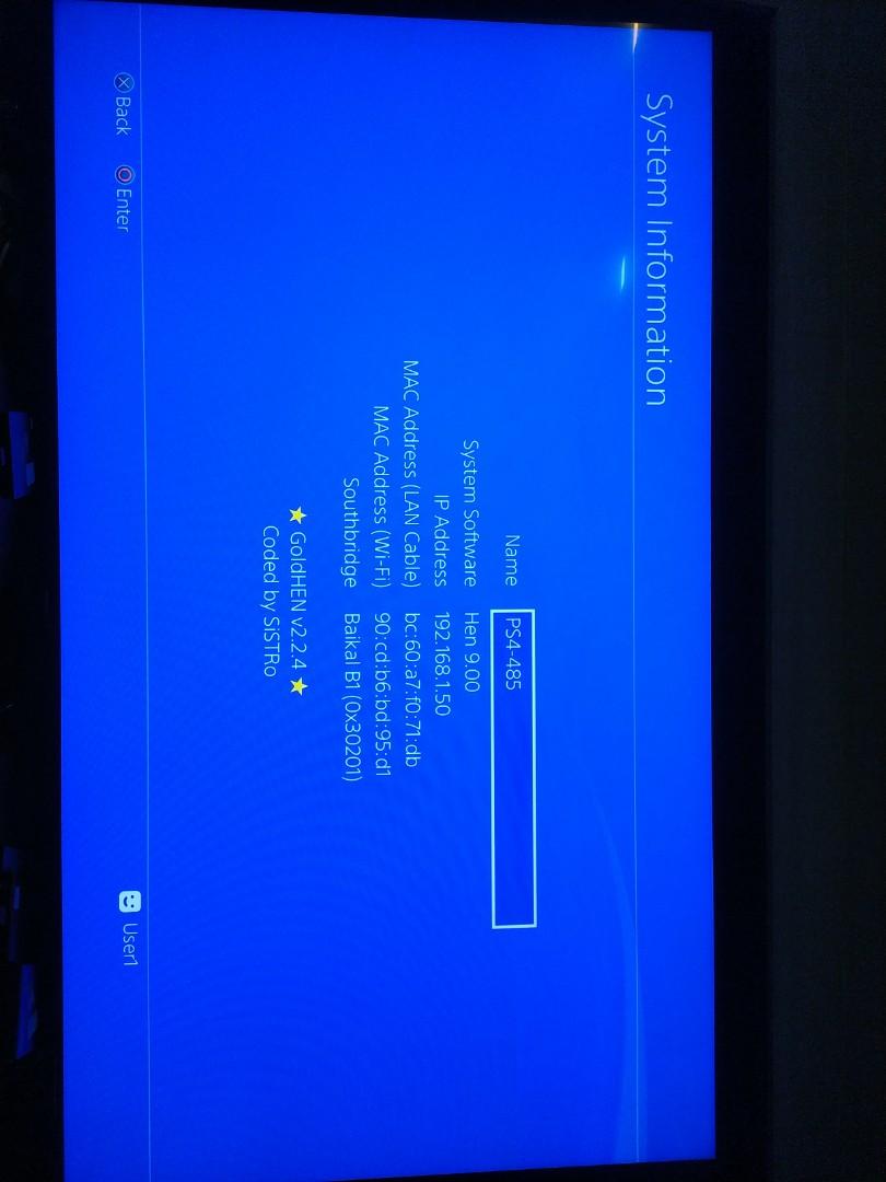 Modded PS4 slim. Goldhen. jailbreak on firmware 9.00 Full set with box ...