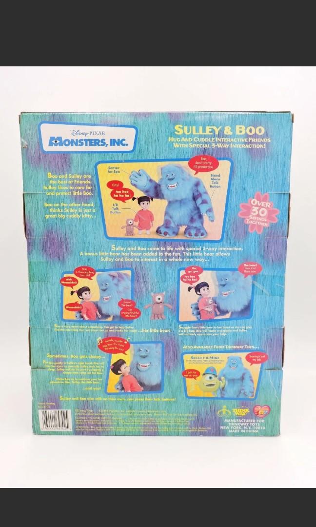 Monsters, Inc. SULLEY & BOO Hug & Cuddle Interactive Friends THINKWAY ...