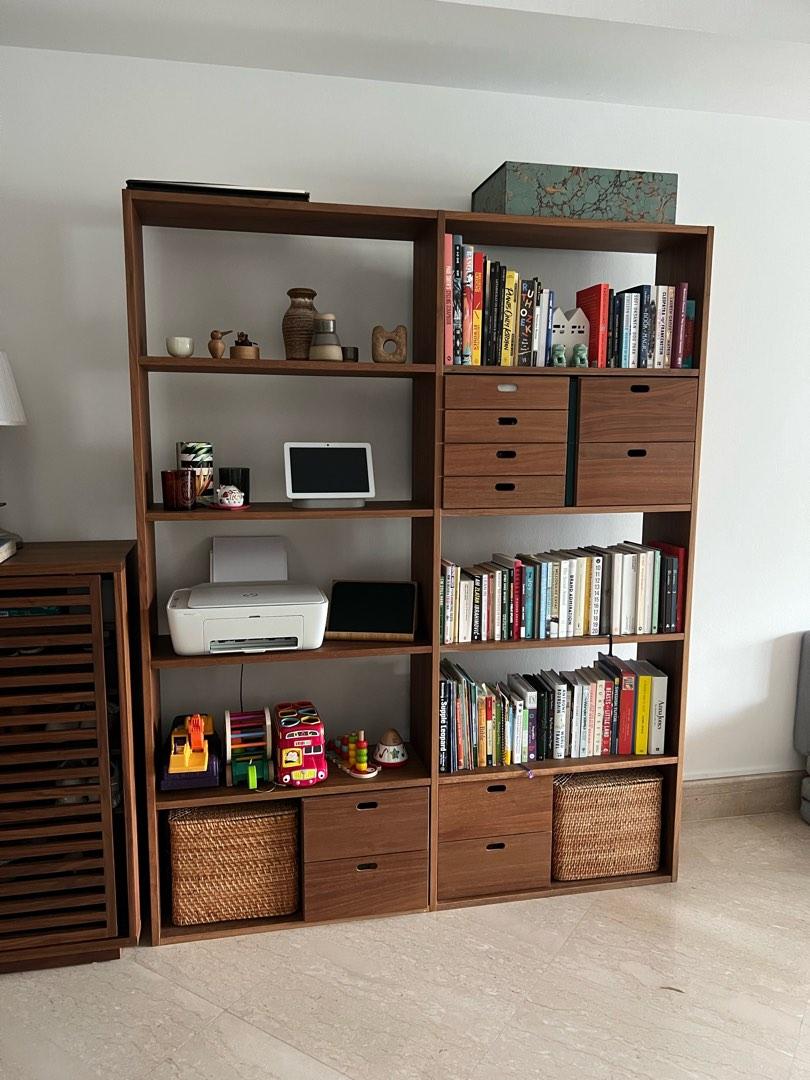 MUJI shelves walnut, Furniture & Home Living, Furniture, Shelves ...