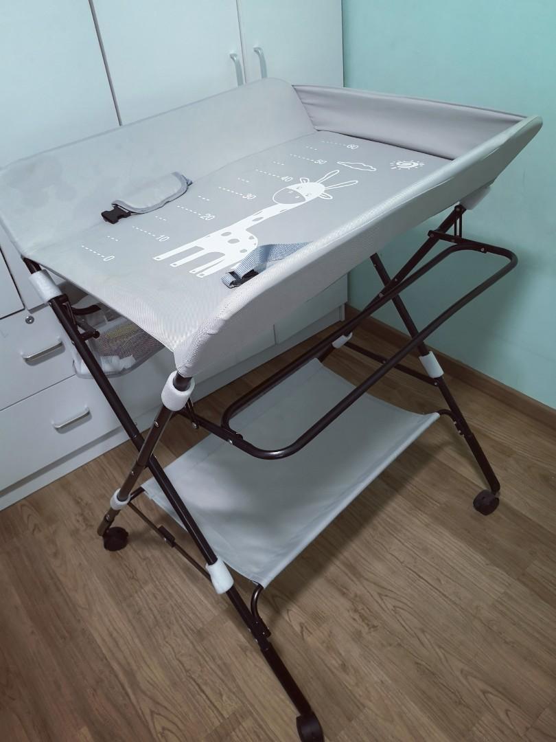 Multipurpose & Adjustable Height Folding Diaper Changing Table with ...