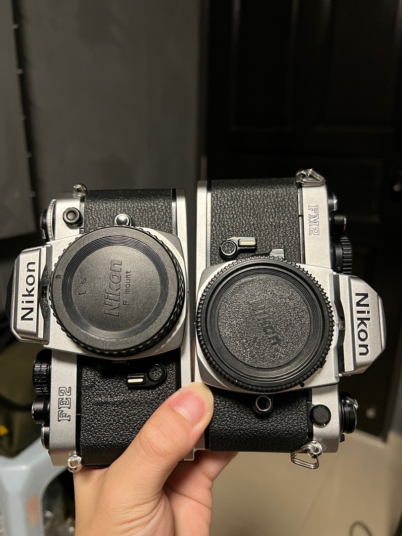 Nikon FE2 & FM2 film cameras, Photography, Cameras on Carousell