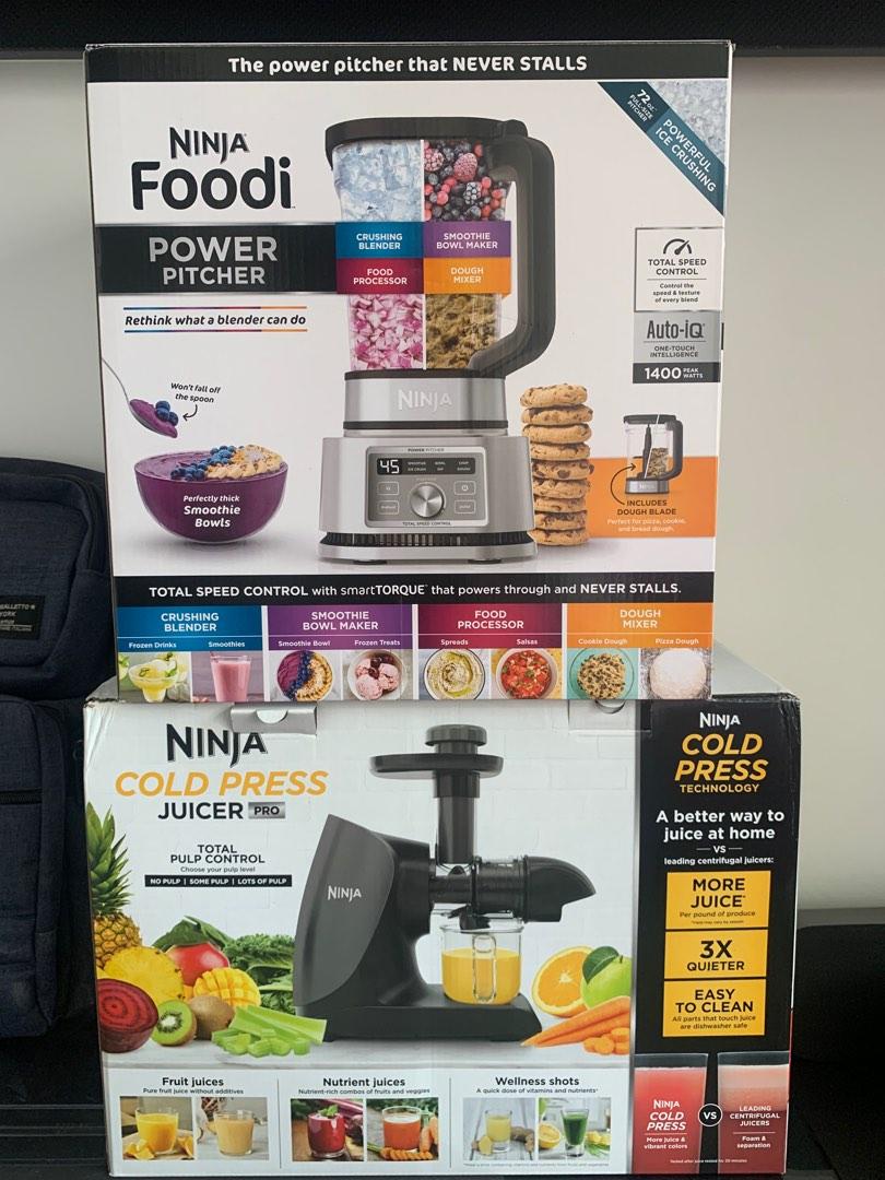 Ninja Cold Press & Foodi Power Blender Slow Juicer, TV & Home ...