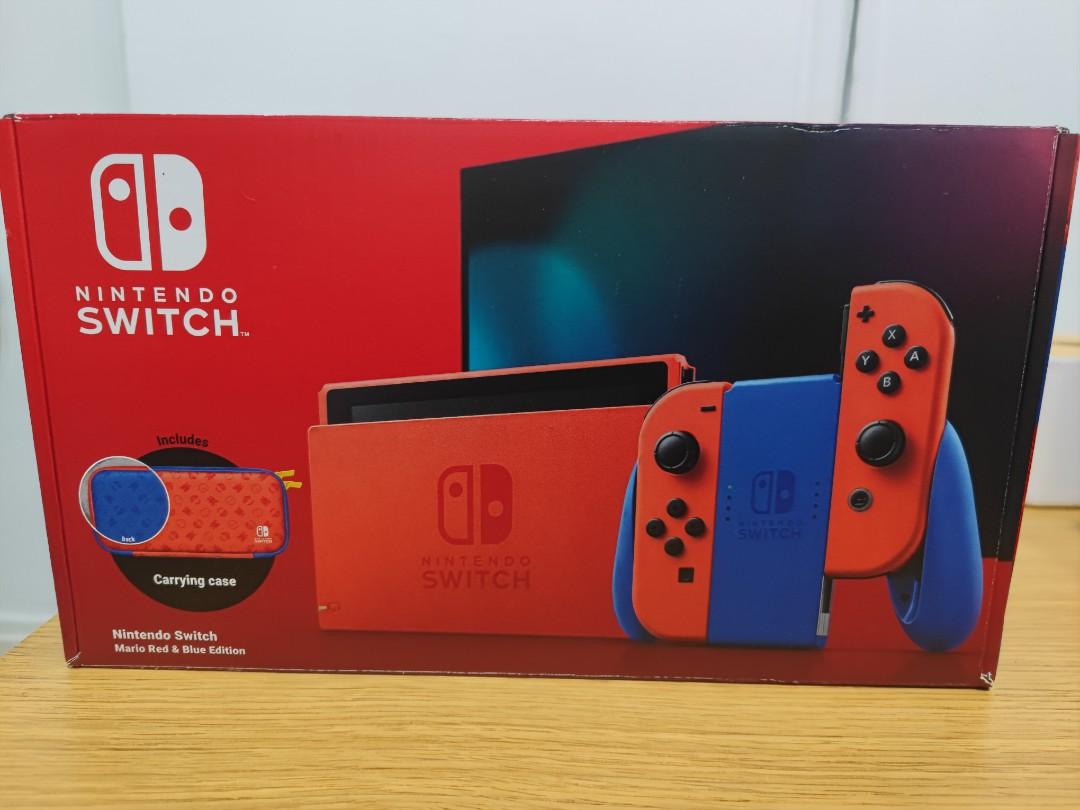Nintendo Switch (Mario Red & Blue Edition), Video Gaming, Video Game ...