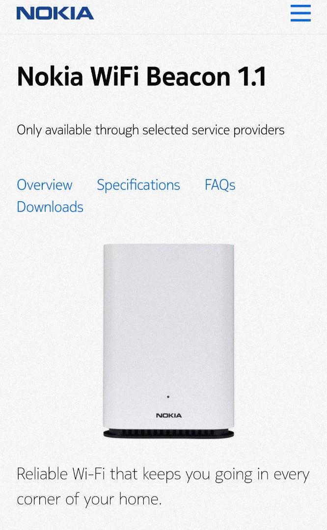 Nokia WiFi Beacon 1, Computers & Tech, Parts & Accessories, Networking ...