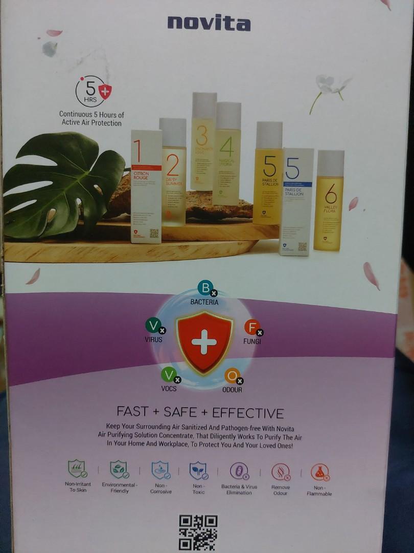 Novita Aroma Diffuser NA600 + Air Purifying Solution Concentrate, TV ...