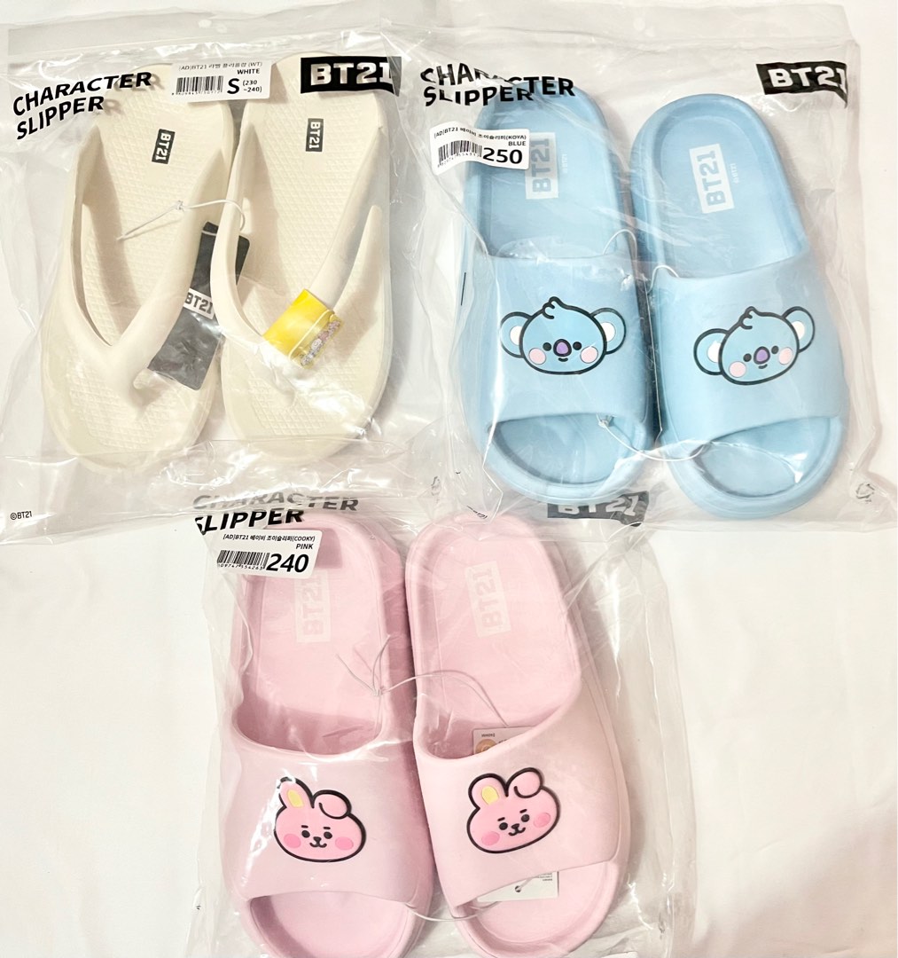 Official BT21 Joy Slippers BT21 Baby Pastel Slippers, Women's Fashion ...