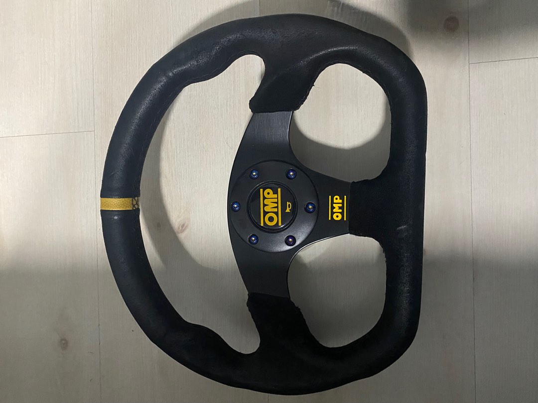 OMP Flat Bottom Wheel, Car Accessories, Accessories on Carousell