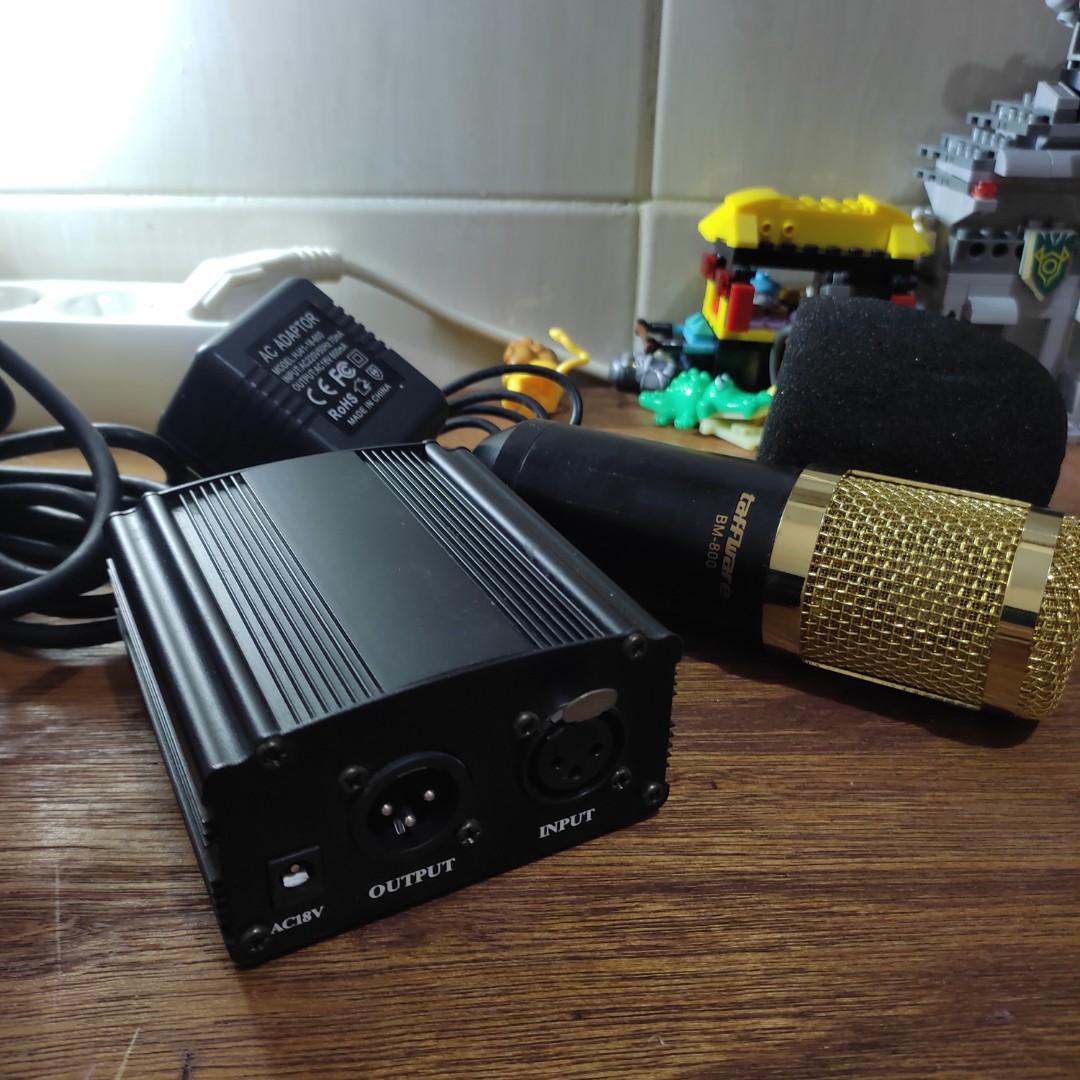 paket microphone condensor mic untuk live streaming di komputer ...