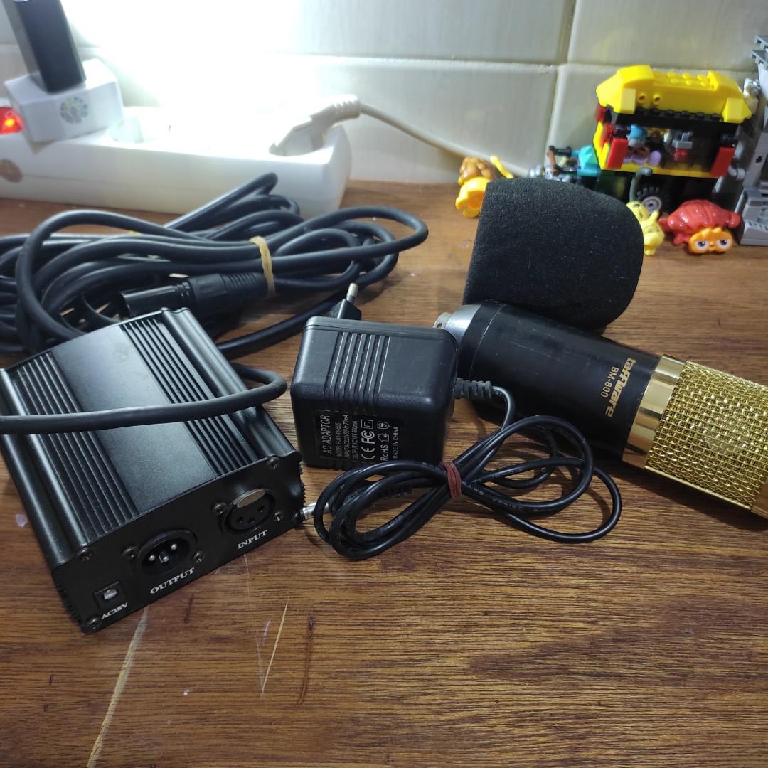 paket microphone condensor mic untuk live streaming di komputer ...
