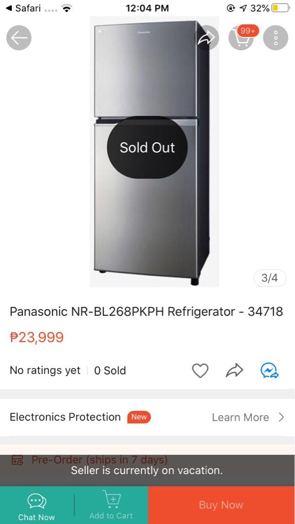 Panasonic EcoNavi Inverter refrigerator, TV & Home Appliances, Kitchen ...