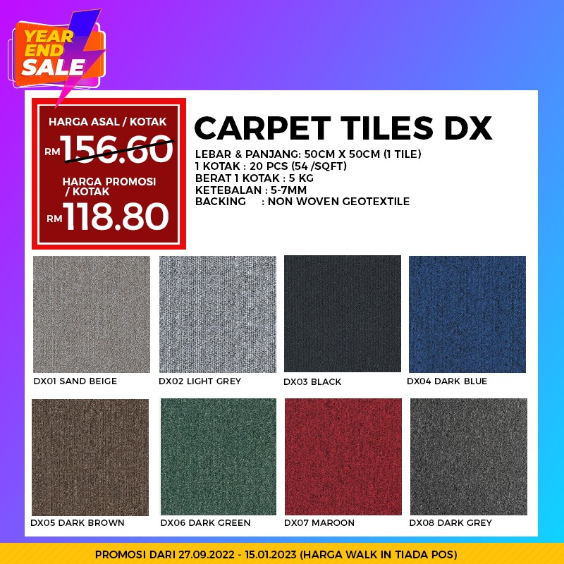 pelbagai jenis carpet tiles di @alaqsacarpets!, Furniture & Home Living ...