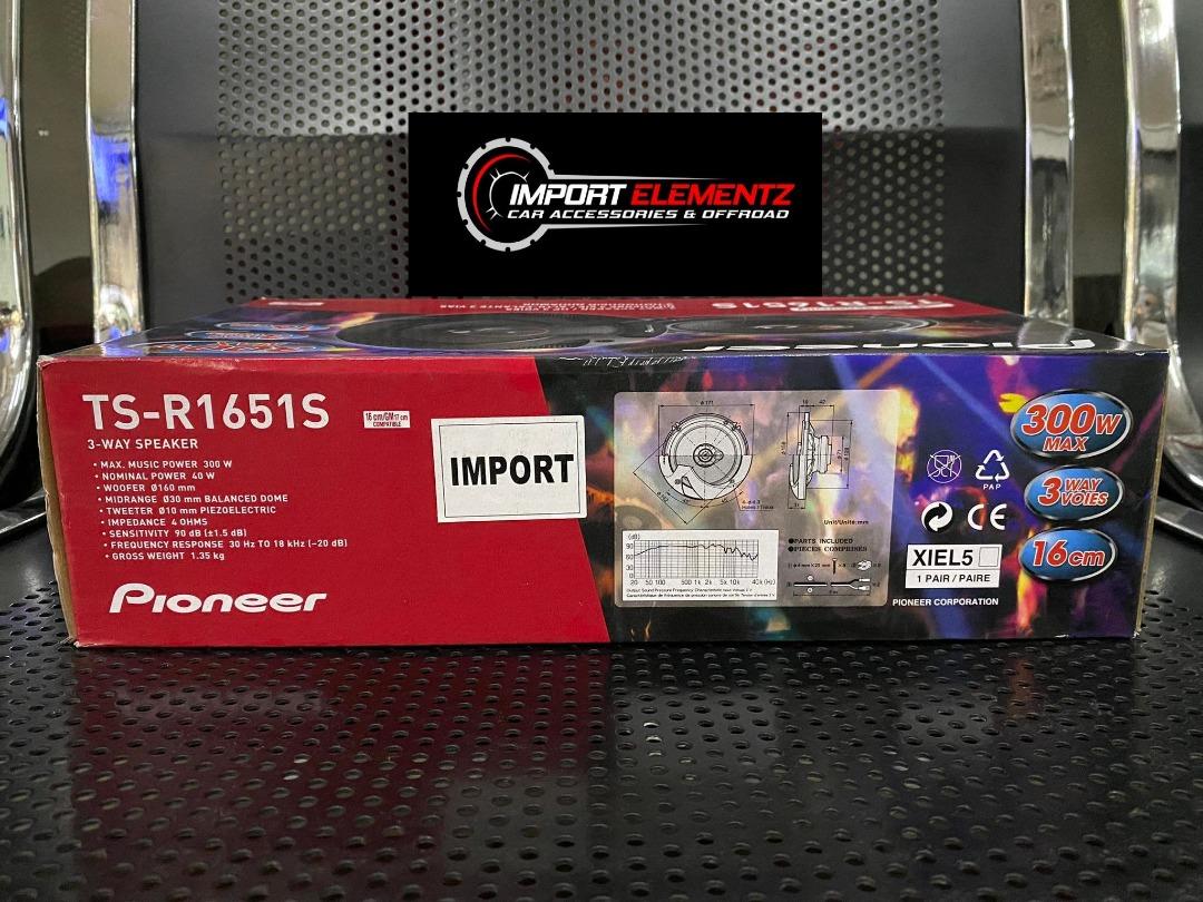 PIONEER TS-R1651S 3 WAY Speaker, Car Parts & Accessories, Audio, Video, Alarm and other ...