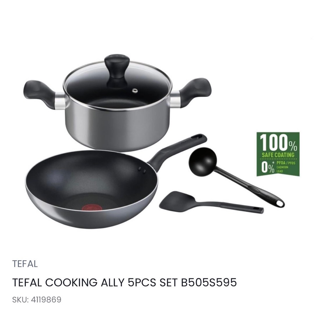 TEFAL COOKING ALLY 5PCS SET, Furniture & Home Living, Kitchenware ...