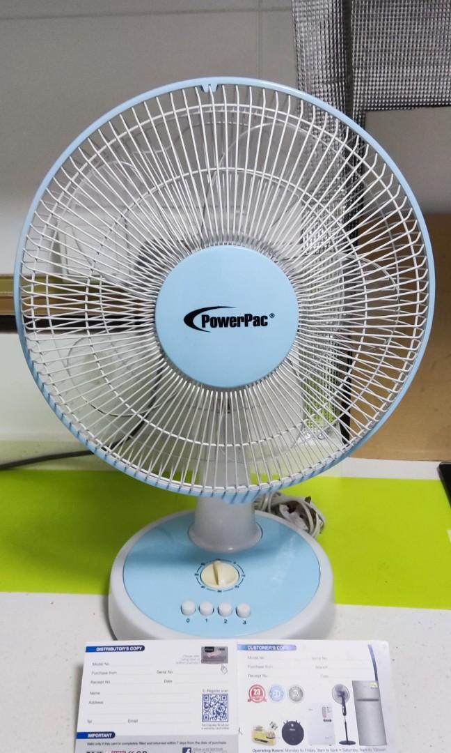 Powerpac 12" fan PPTF-303, Furniture & Home Living, Lighting & Fans ...