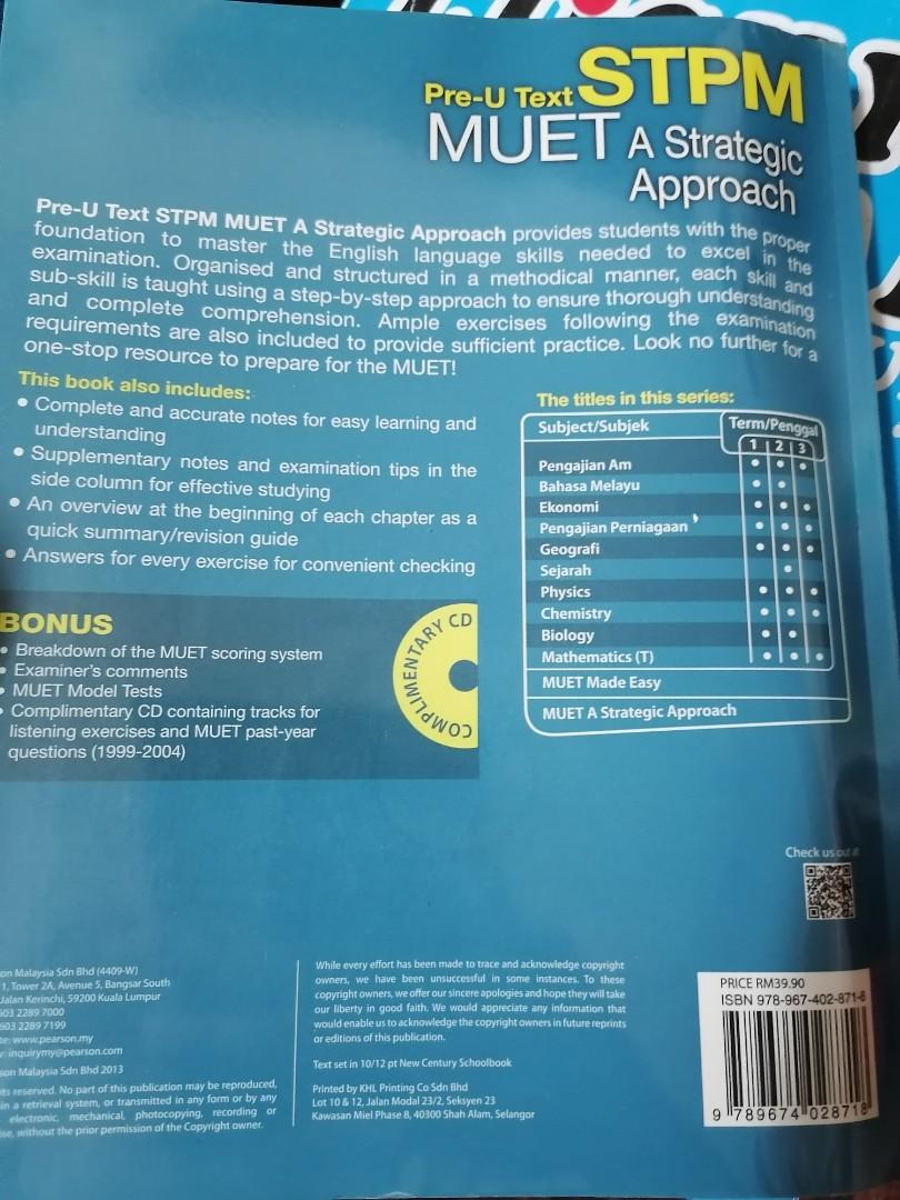 Pre-U Text STPM MUET textbook, Hobbies & Toys, Books & Magazines ...