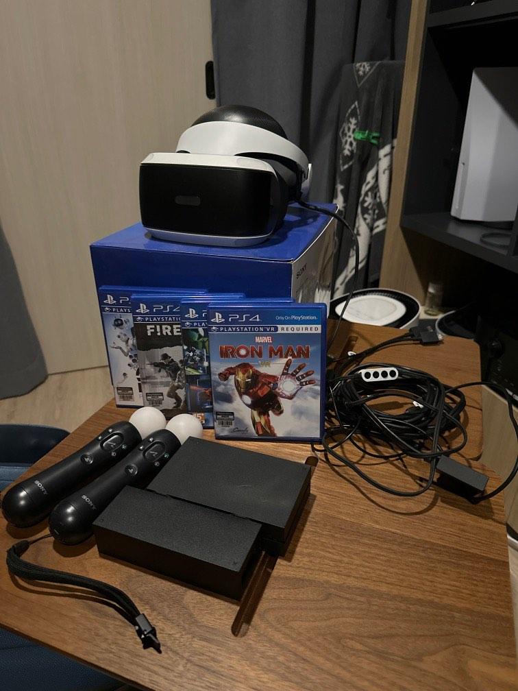 PS VR Sony gen1 with controllers and 4 games VR + ps5 adapter, Video ...