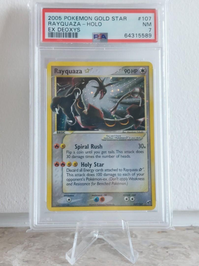 PSA 7 | 2005 Rayquaza Gold Star Ex Deoxys, Hobbies & Toys, Memorabilia ...