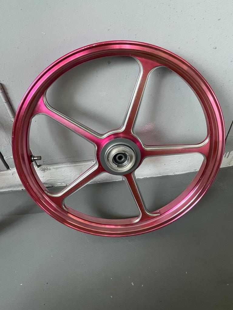 Rim enkei pink, Motorcycles, Motorcycle Accessories on Carousell