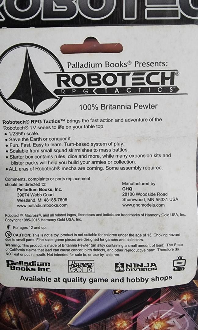 Robotech RPG Tactics boardgame (Rare), Hobbies & Toys, Toys & Games on ...
