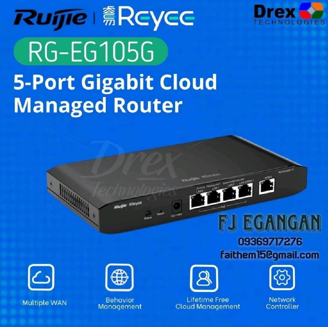 RUIJIE / REYEE RG-EG105G 5-Port Gigabit Cloud Managed Router, Computers & Tech, Parts ...