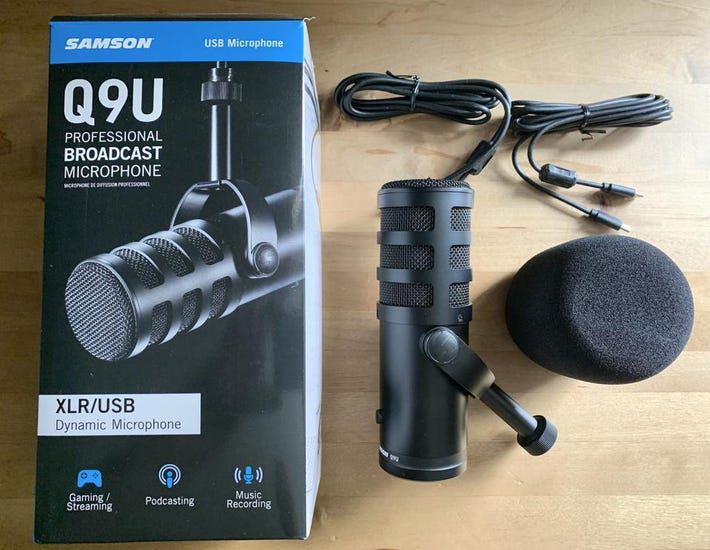 Samson Q9U Dynamic Broadcast Mic (USB-C + XLR Input), Audio ...