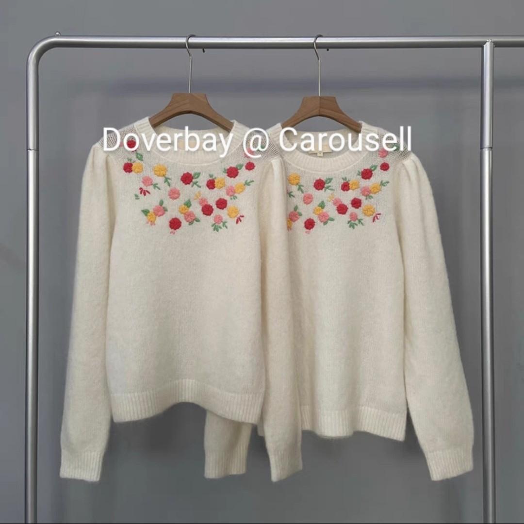 Sezane Ombline Sweater, Women's Fashion, Coats, Jackets and Outerwear ...