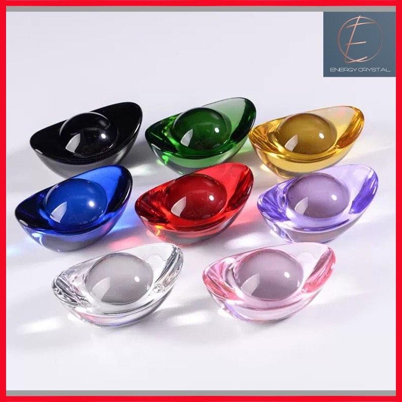 SG Ingots Citrine Crystal Ingots For Treasure Bowl Big Yellow Glass ...