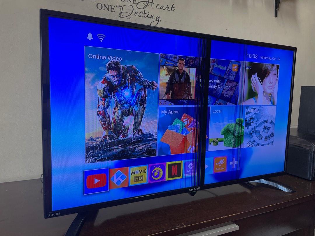 Sharp Aquos 40" LED Backlight TV with lines on screen, TV & Home Appliances, TV & Entertainment ...