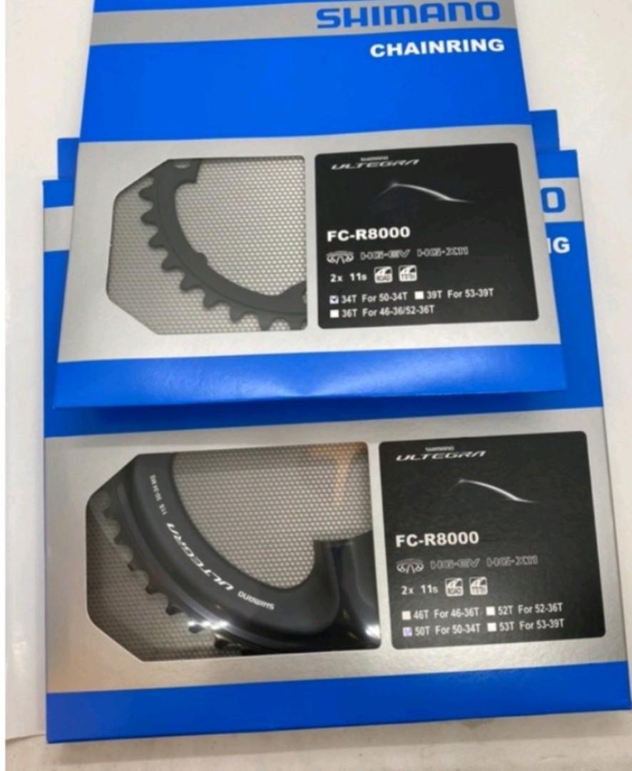 Shimano Ultegra FC-R8000 50/34T 11-Speed Road Bike Chainring Set R8000 ...