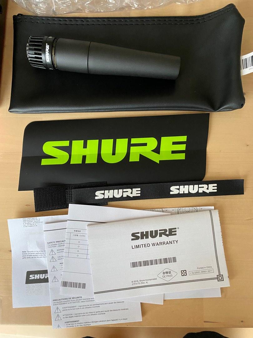 Shure SM57 + K&M mic stand + Fender mic cable, Audio, Microphones on ...
