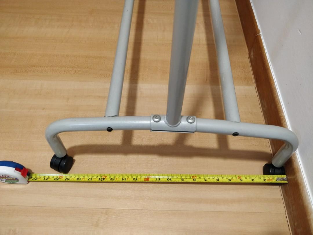 Single pole clothing rack adjustable height on wheel, Furniture & Home ...