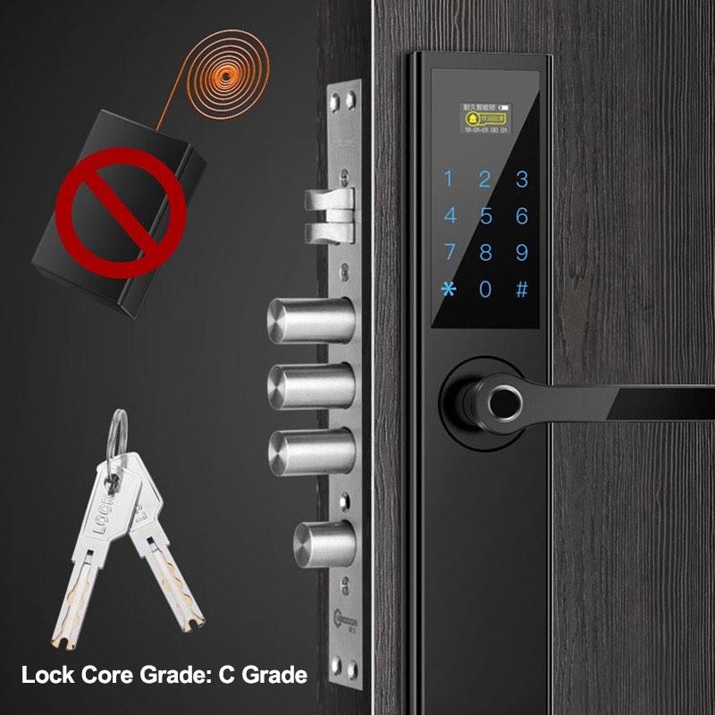 Smart Security Electronic Smart Door Lock APP+Password+Keypad+Card+Fingerprint 5 Ways Door Smart ...